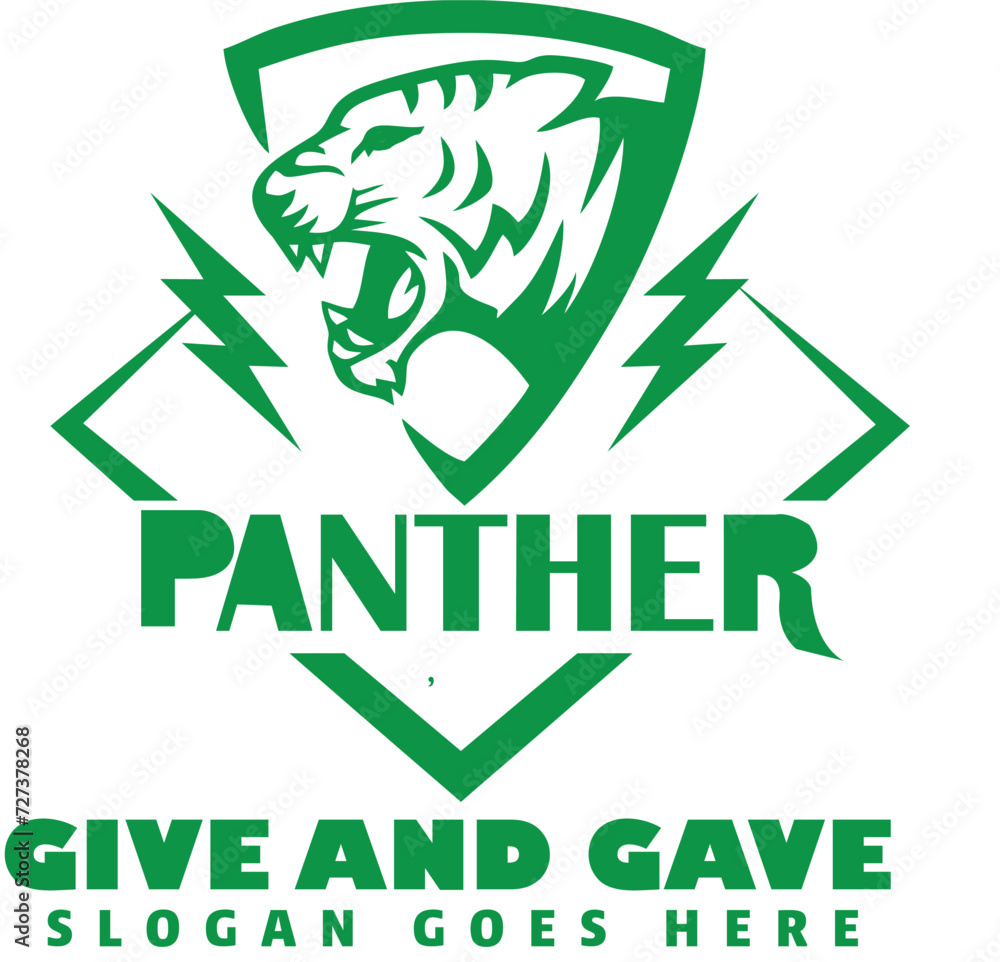 panther logo, big cat emblem, feline design mark, modern panther ...