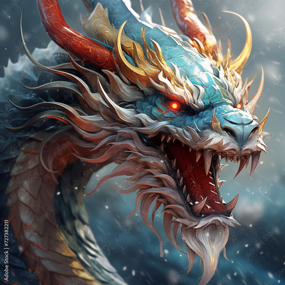 traditional chinese dragon for chinese new year 2024, chinese lucky ...