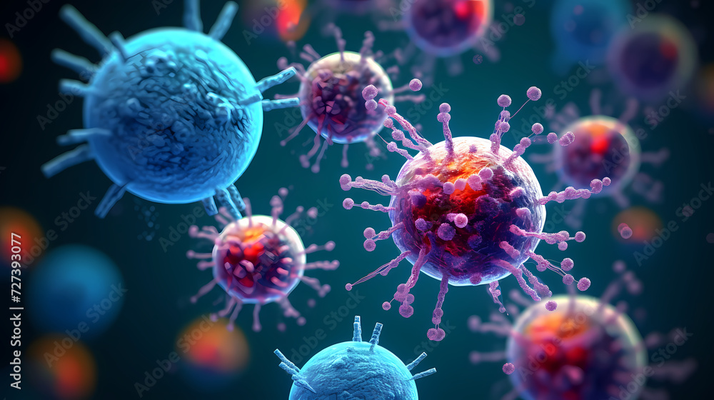 Macroscopic observation of organisms bacteria and cells and viruses ...