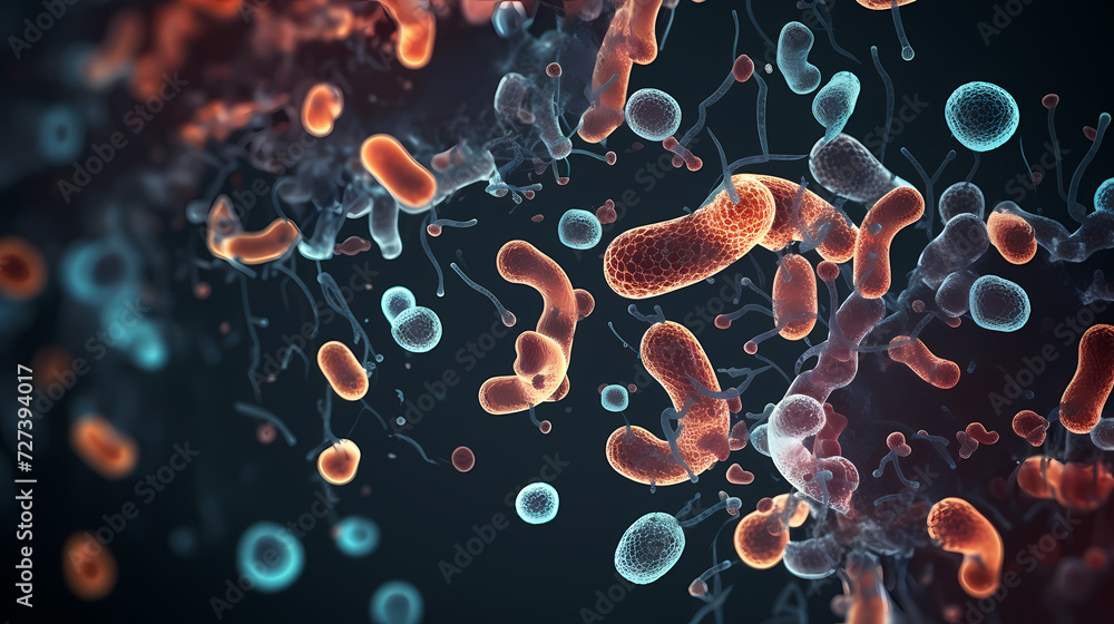 Macroscopic observation of organisms bacteria and cells and viruses ...