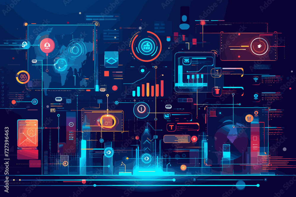Vetor de Digital Transformation Journey, From Traditional Business to ...