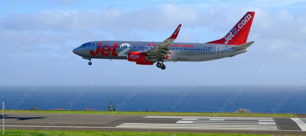 Boeing 737-8MG Max Jet2.com at Cristiano Ronaldo Airport, Madeira ...