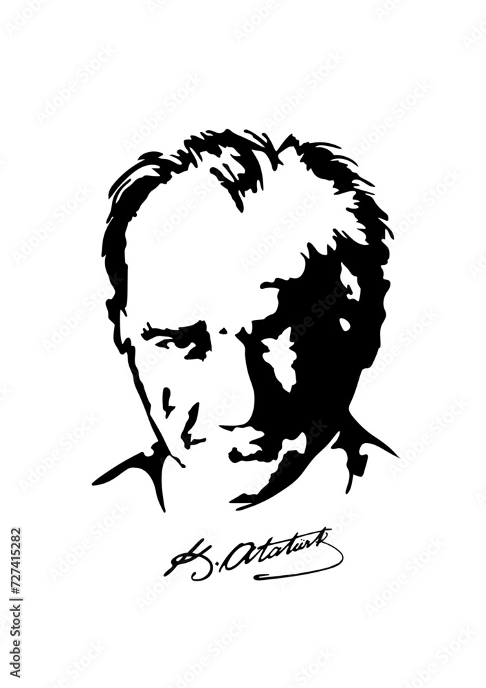 Mustafa Kemal Ataturk picture. Turkish Republic founder Mustafa Kemal ...