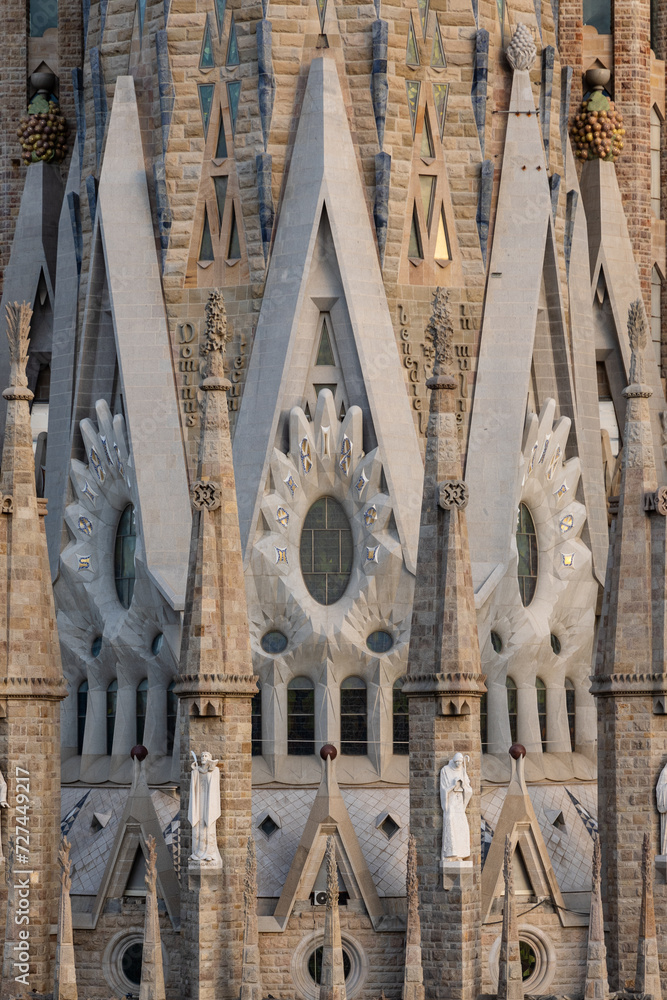 Barcelona, Spain - April 11 2023 : Incredible detail of the sagrada ...