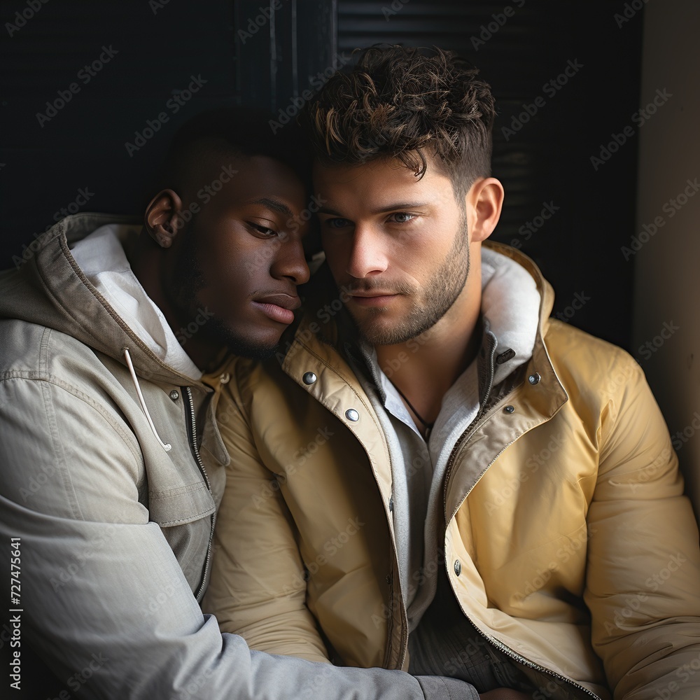 Gay Diversity: a photograph of two men of different nationalities ...