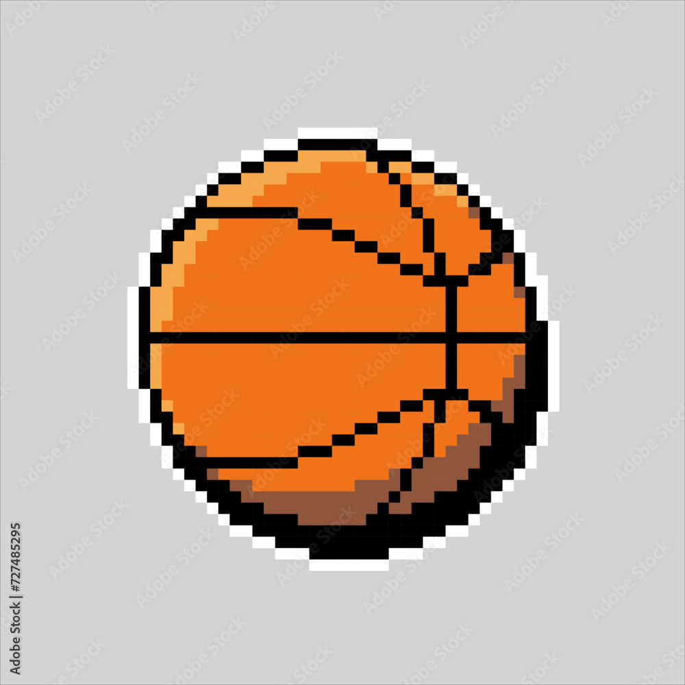 Pixel art illustration Basketball. Pixelated Basketball. Sport ...