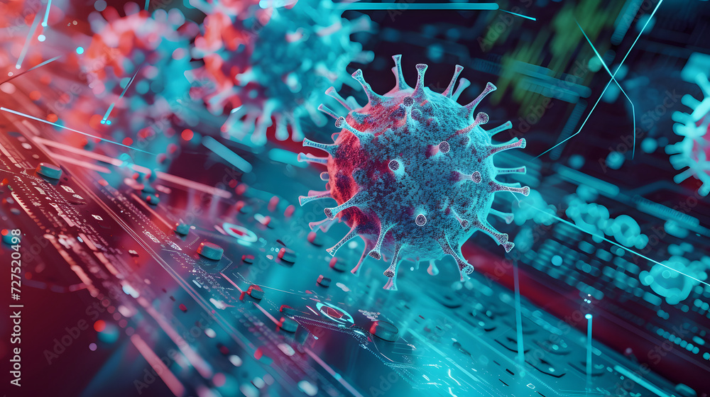 computer virus spreading rapidly and causing damage to the system ...