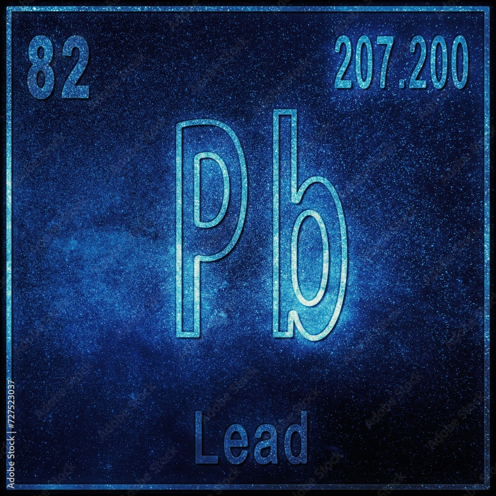 Lead Chemical Element Sign With Atomic Number Atomic Weight Periodic ...