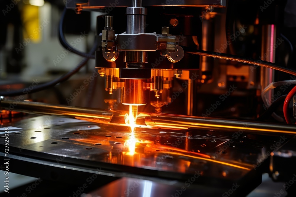 Close-up of an Argon Stirrer in an Industrial Setting, Illuminated by ...