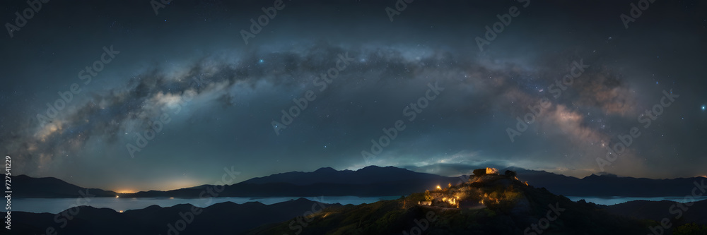 The night sky filled with stars, evoking a sense of mystery. 3:1 ...