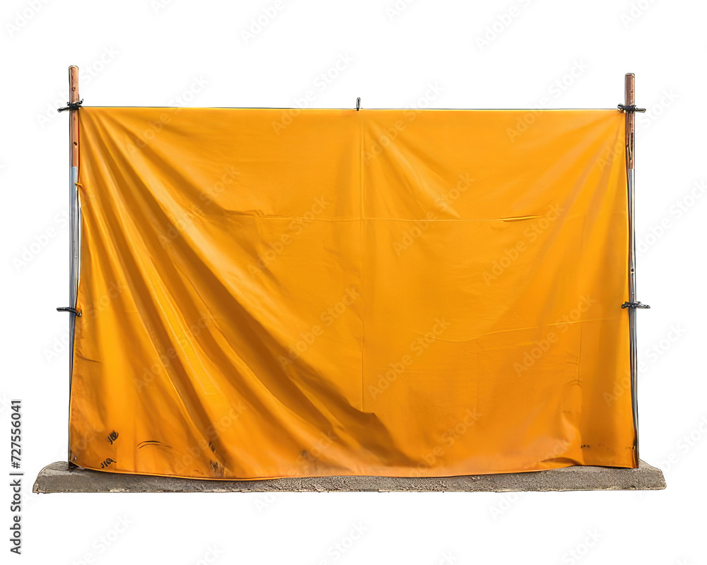 Construction Tarpaulin isolated on white background. Construction ...