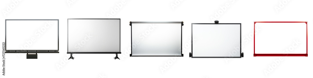 white screen projector on transparent background Stock Illustration ...