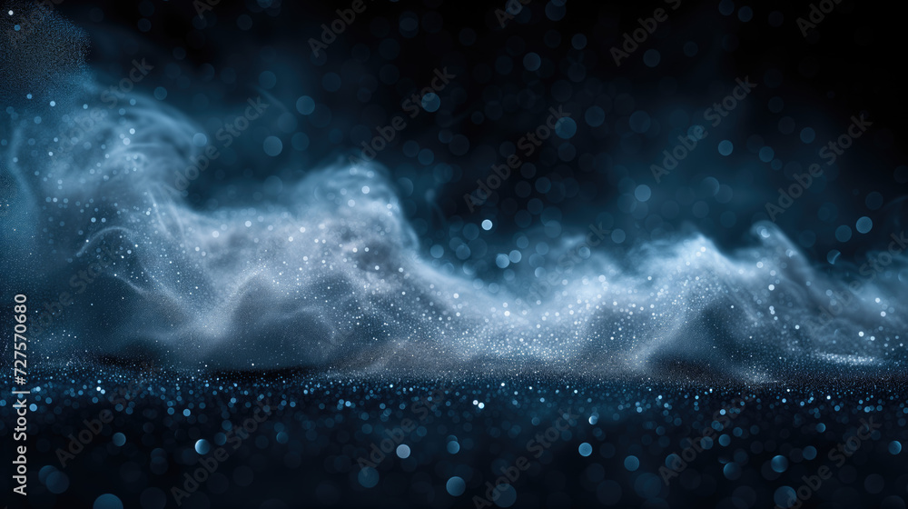 Powder particles form together into shimmering clumps. Stock ...