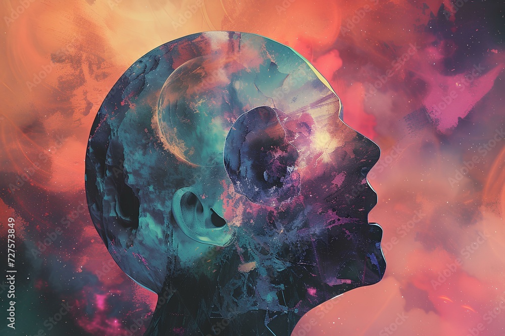 psychedelic album cover, sleek digital render for the album, aberrant ...