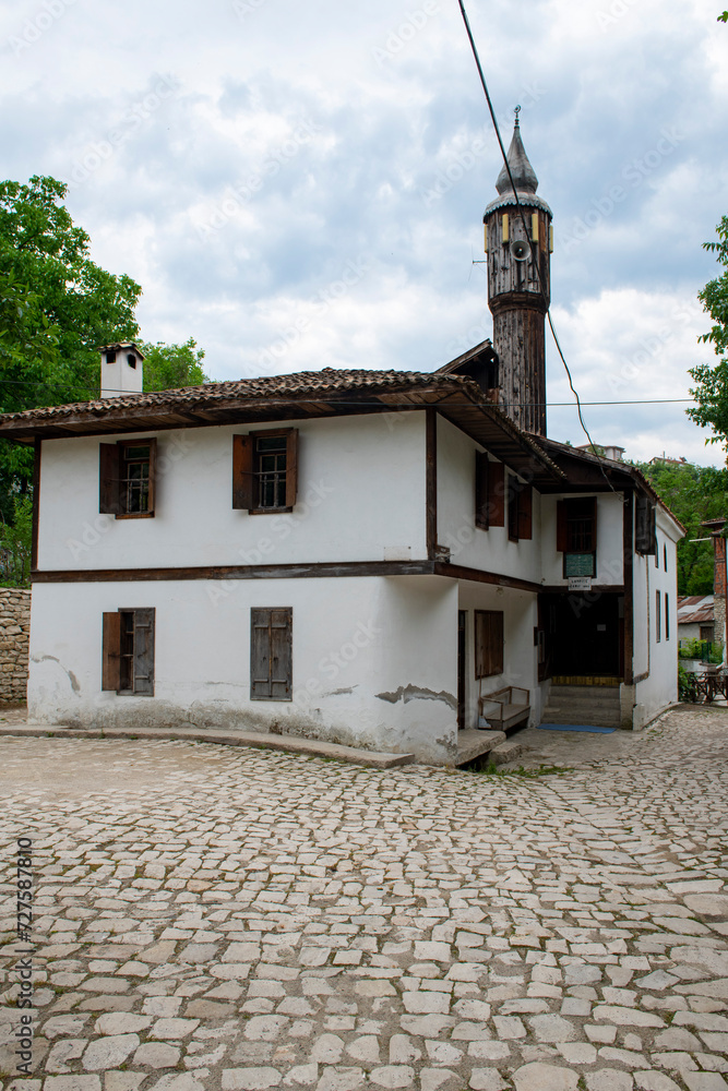 Traditional ottoman house in Safranbolu.historical stone stairs and old ottoman mansion ...