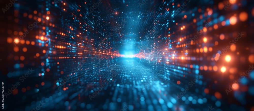 An information technology background, abstract, blue color palette ...