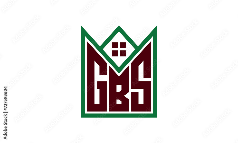 GBS initial letter real estate builders logo design vector ...
