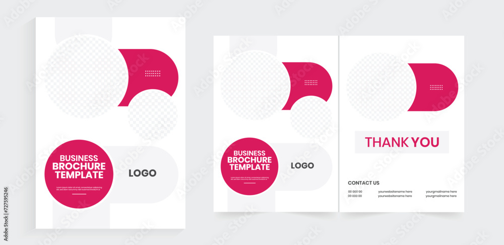 New corporate business brochure document, folding page annual report ...