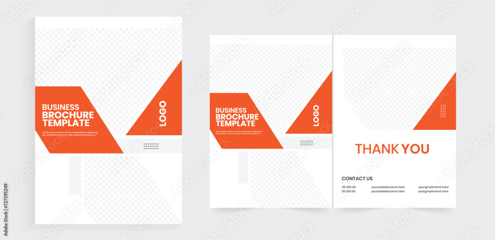 New corporate business brochure document, folding page annual report ...