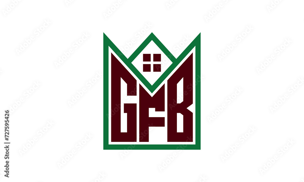 GFB initial letter real estate builders logo design vector ...