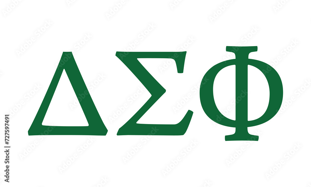 Delta Sigma Phi greek letter, ΔΣΦ greek letters, ΔΣΦ Stock Vector ...