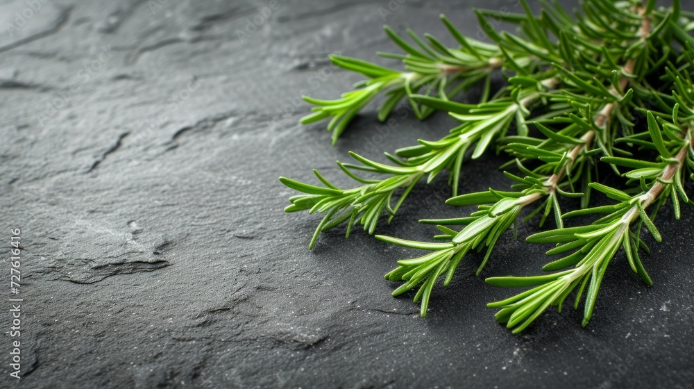 Top view of natural rosemary With space available for copying or ...