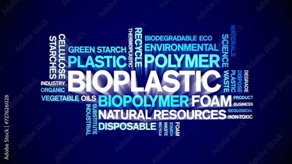 Bioplastic animated tag word cloud;text design animation kinetic ...