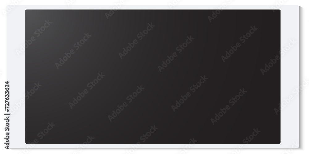 White rectangle with black inside, complete with shadow. Pattern vector ...