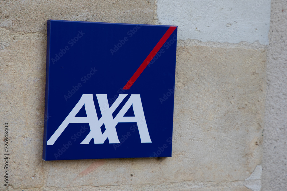 axa french chain logo sign and brand text French multinational ...