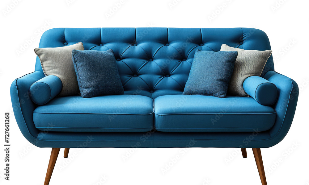 blue sofa isolated on transparent background Stock Photo | Adobe Stock