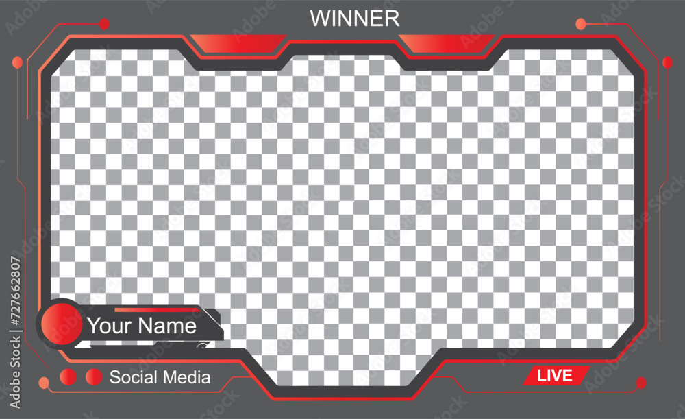 Vecteur Stock HUD elements set overlay stream transparent background ...