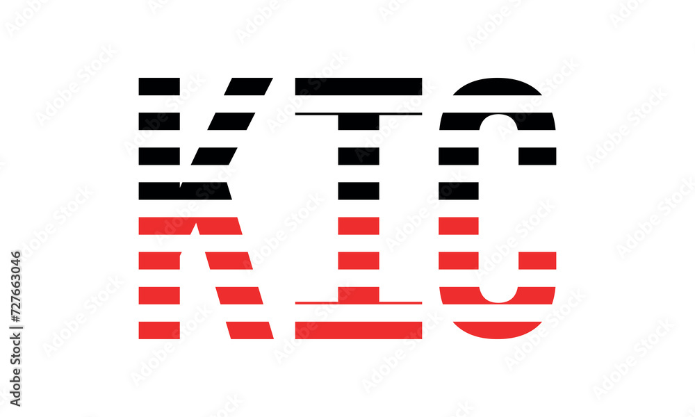 KIC three initial letter iconic line negative space minimal logo design ...