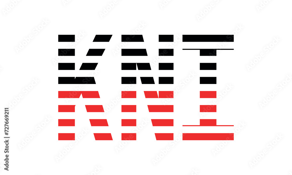 KNI three initial letter iconic line negative space minimal logo design ...