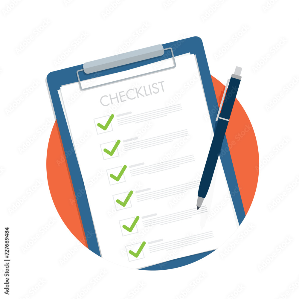 Vecteur Stock Check list document, paper check list and to do list with checkboxes, concept of ...