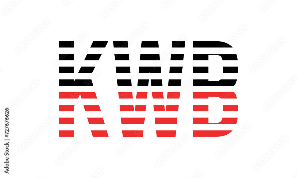 KVB three initial letter iconic line negative space minimal logo design ...