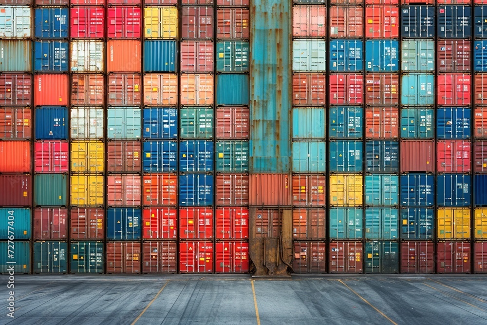 Container Loading: Freight Transport at International Port,Cargo ...