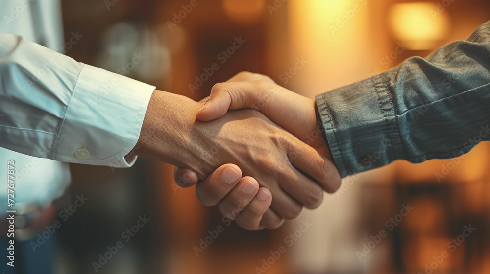 interview handshake, close-up on hands, detailed textures of skin and ...