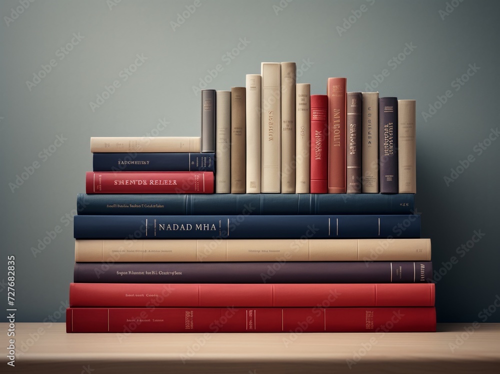 High book stacks and piles of vector books, school textbooks and ...