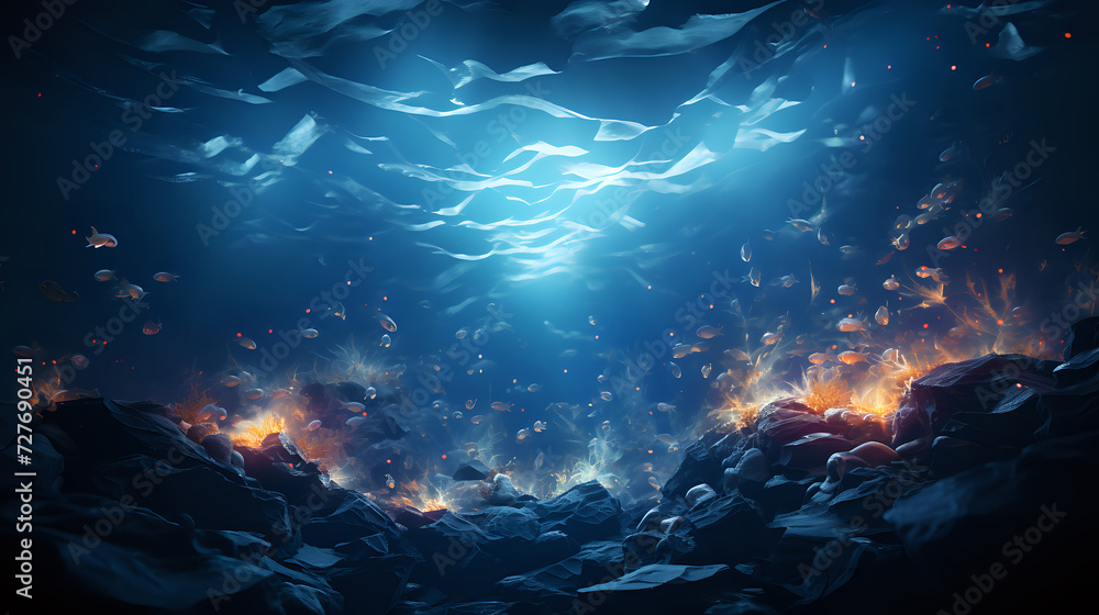 Underwater Volcanic Eruption: A Mystical Seascape. Captivating ...