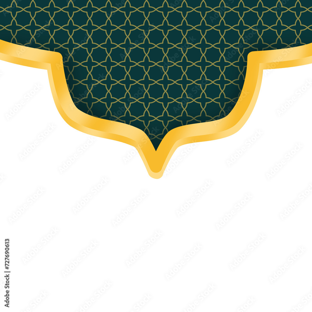 Islamic gold border frame Stock Photo | Adobe Stock