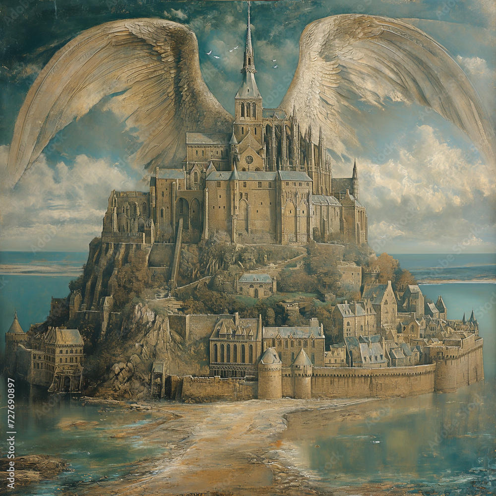 The Archangel Saint Michael encourages Bishop Aubert to build a ...