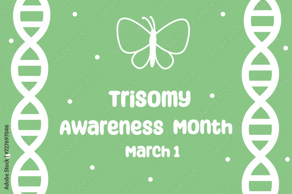 National trisomy awareness month vector illustration Stock Vector ...