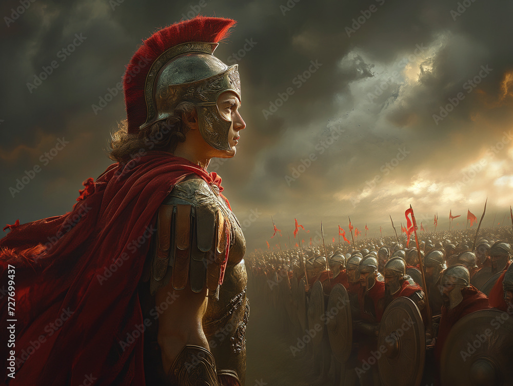 Alexander the Great in Babylon. His eyes, imbued with deep knowledge ...