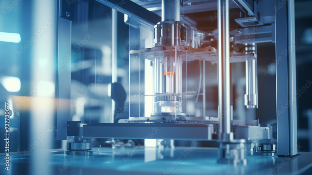 3d printer printing a test tube in medical lab, 3d printer use in ...