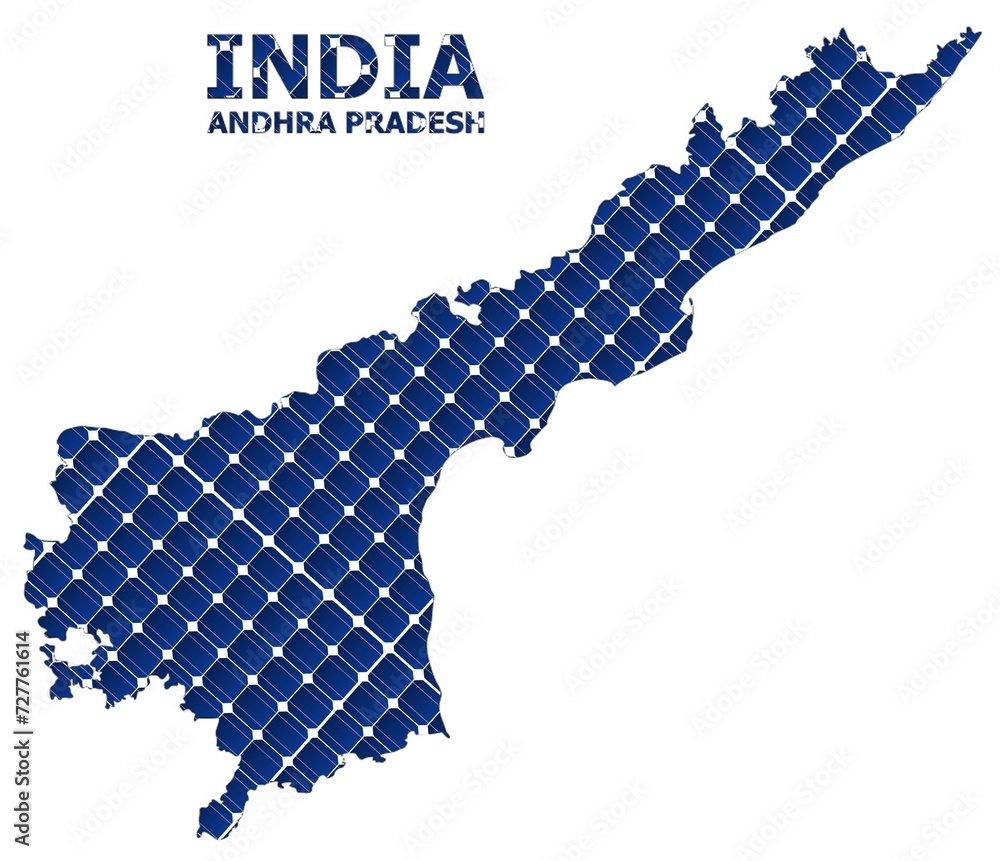 Solar Map of Andhra pradesh AP Stock Photo | Adobe Stock