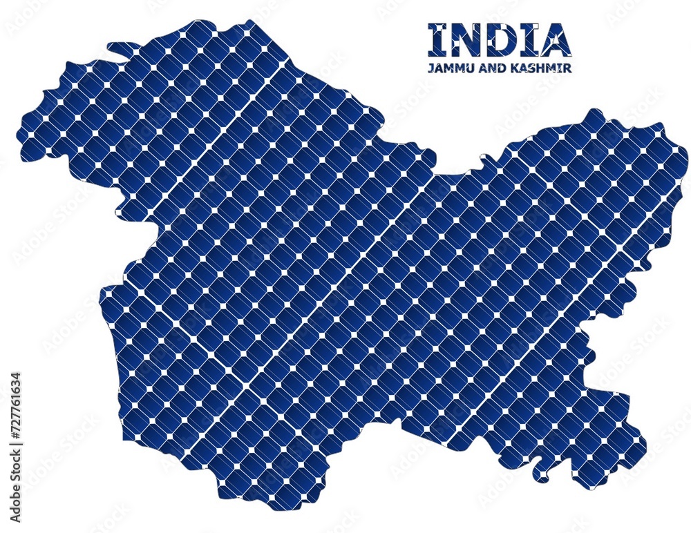 SOLAR MAP OF JAMMU KASHMIR - JK Stock Illustration | Adobe Stock