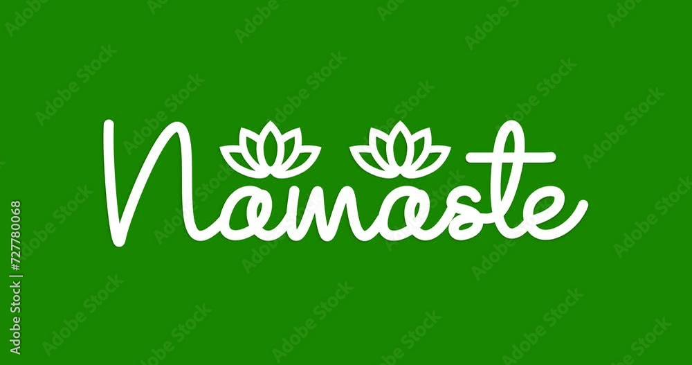 Vidéo Stock Namaste lettering text animation on the green screen screen ...