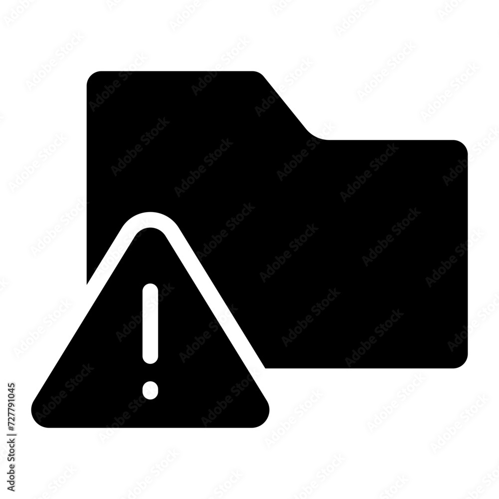 Folder error icon. Folder with exclamation mark. icon related to ...