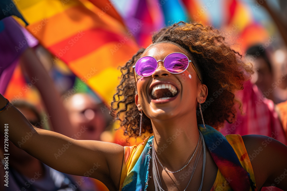 A vibrant and inclusive Pride parade capturing the essence of the ...