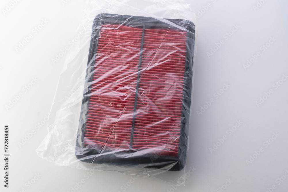 Air filter for internal combustion engine close-up. Paper air filter of ...